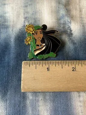 Disney | Jewelry | Disney Pin Pocahontas Sunflowers Flower Portrait ...
